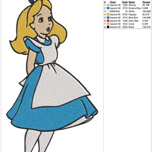 Alice in Wonderland Fill 05 Embroidery Design - Instant Download - Etsy