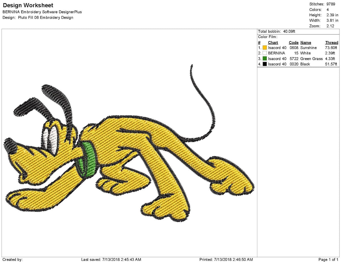 Pluto Fill 06 Embroidery Design Instant Download - Etsy