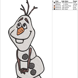 Olaf Frozen Fill Embroidery Design - Instant Download - Etsy