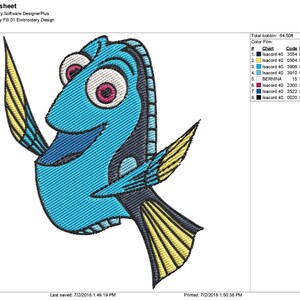 Finding Dory Fill 01 Embroidery Design - Instant Download - Etsy
