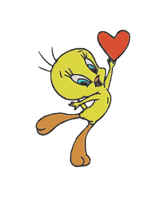 Tweety Bird Holding A Heart