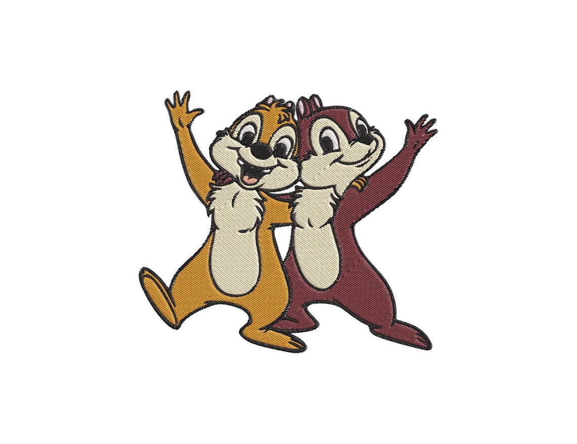Chip and Dale Fill 02 Embroidery Design Instant Download - Etsy