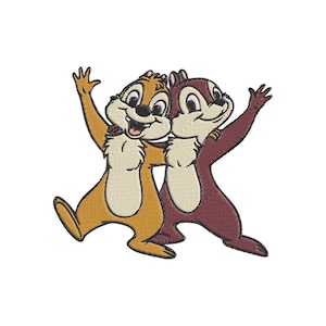 Chip and Dale Fill 02 Embroidery Design - Instant Download - Etsy