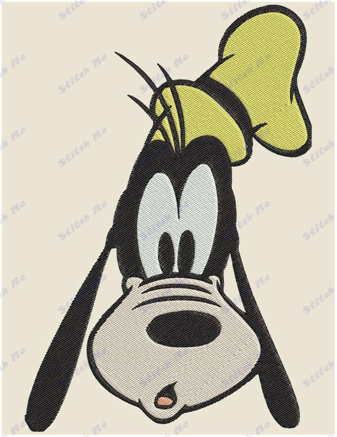 Goofy Face Filled 10 Embroidery Design - Instant Download - Etsy
