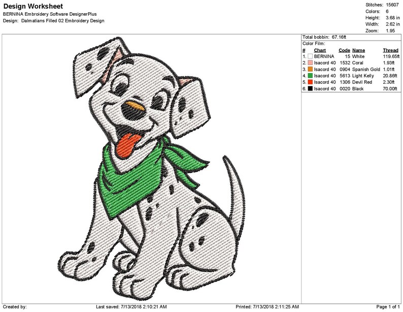 Dalmatians Filled 02 Embroidery Design Instant Download - Etsy