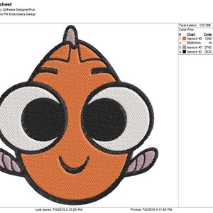 Finding Nemo Fill Embroidery Design - Instant Download - Etsy