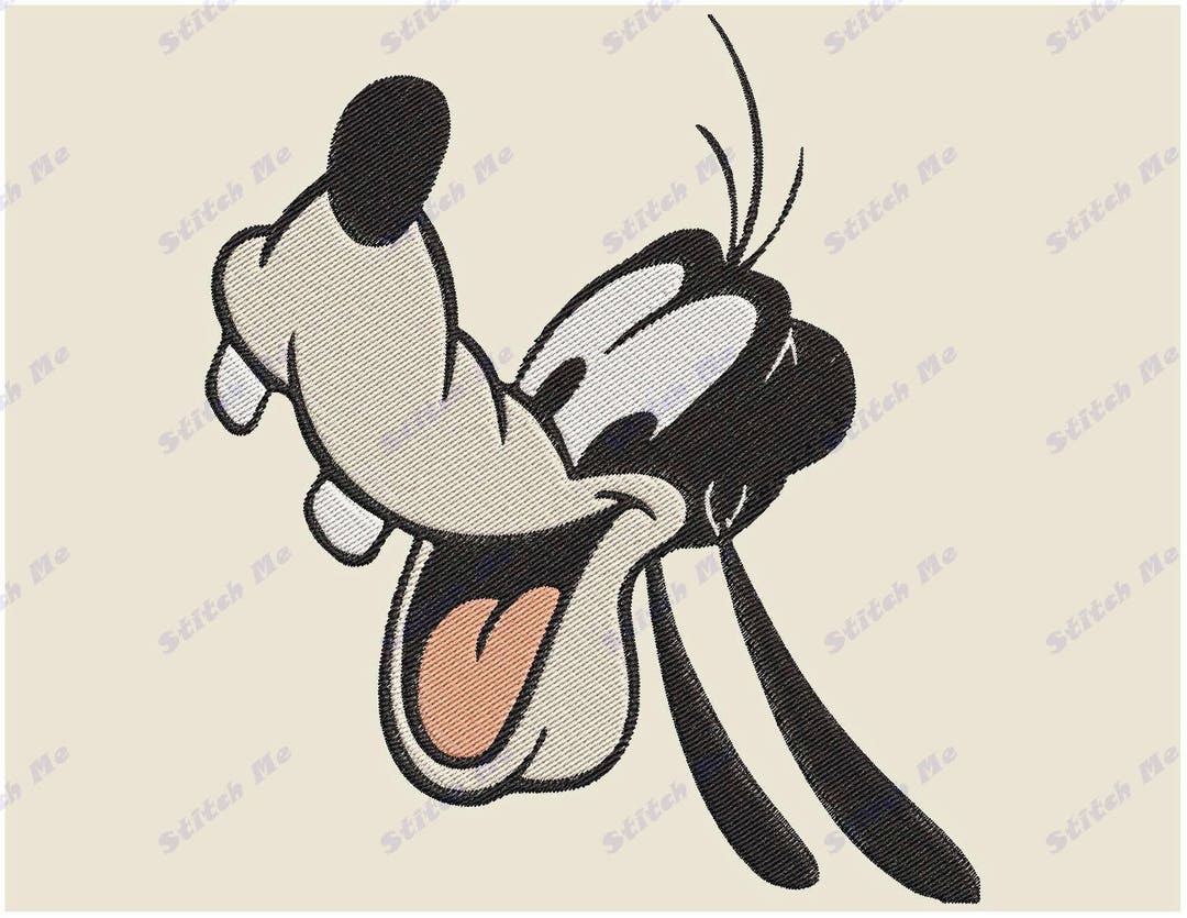 Goofy Face Filled 05 Embroidery Design - Instant Download - Etsy