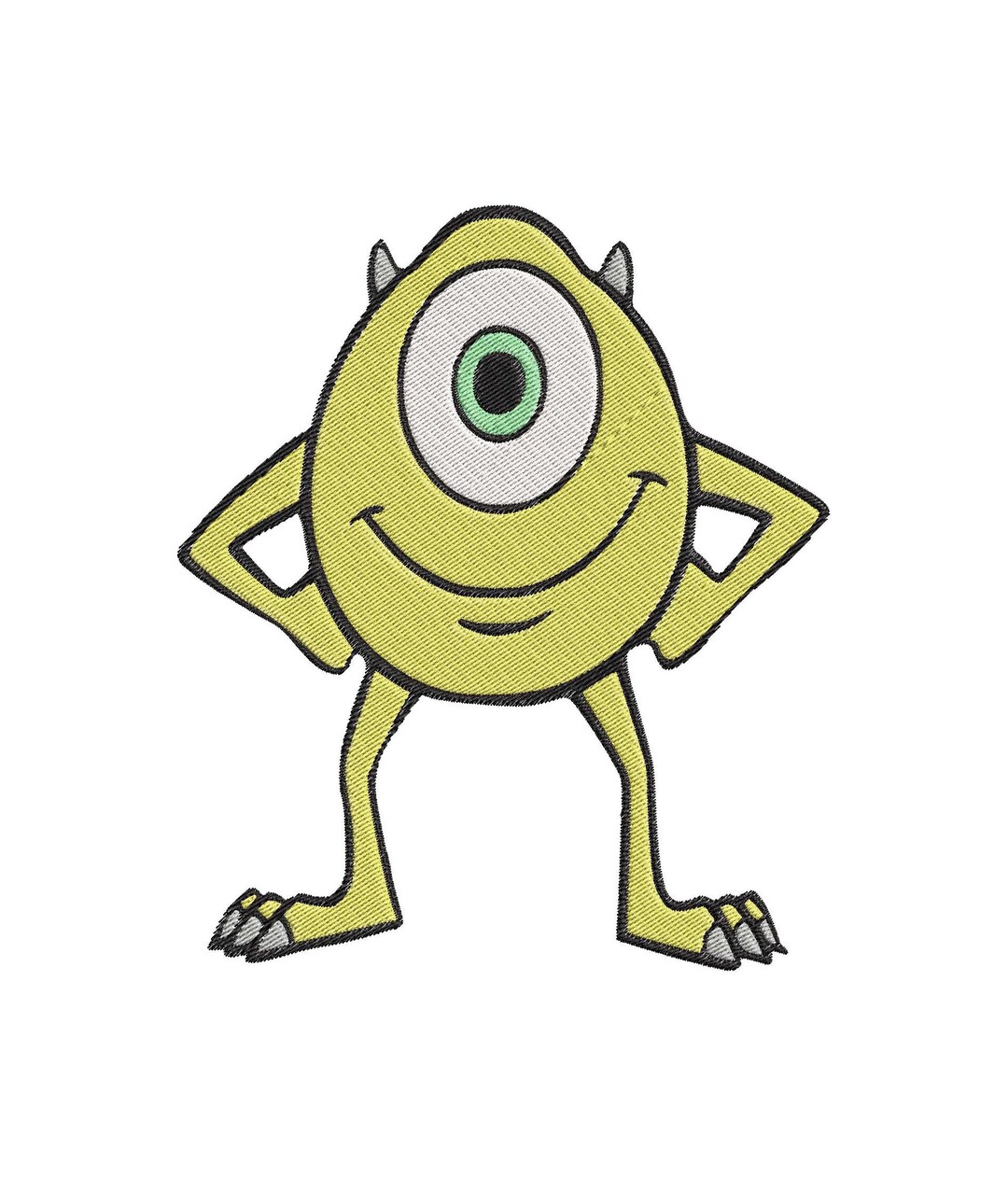 Monsters Inc Mike Wazowski Fill Embroidery Design - Instant Download - Etsy