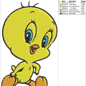 Tweety Fill 03 Embroidery Design - Instant Download - Etsy