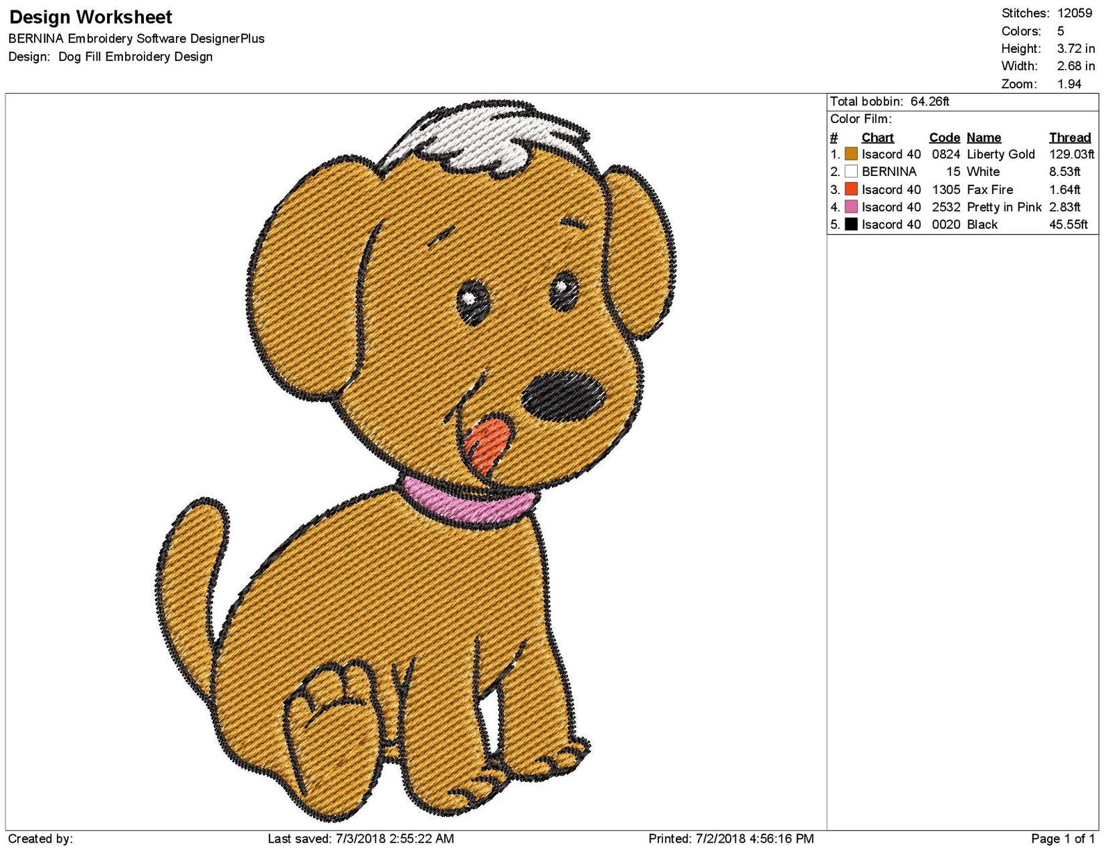 Dog Fill Embroidery Design Instant Download - Etsy