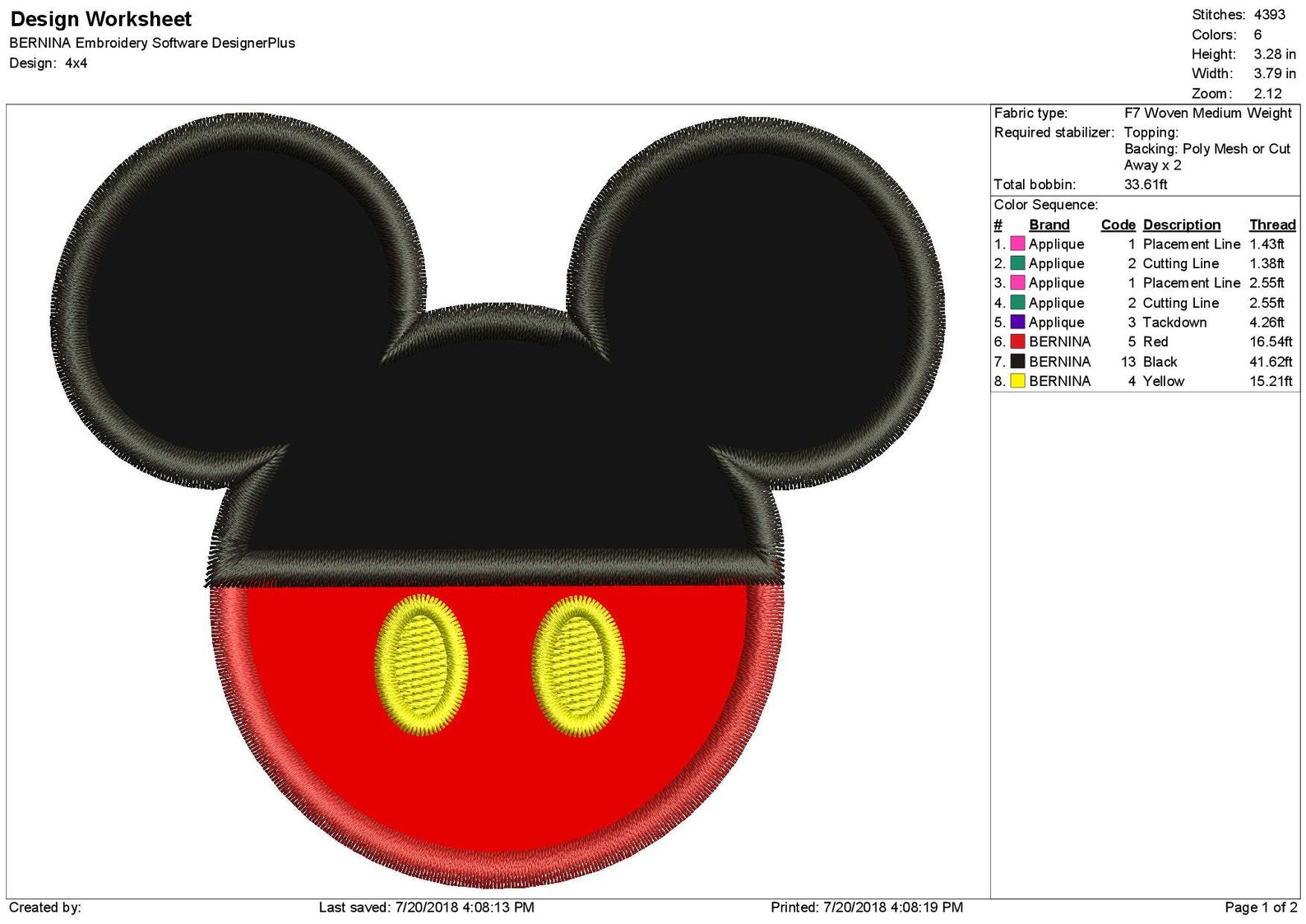 Mickey Mouse Ears Applique Design 3 Sizes Instant Download - Etsy