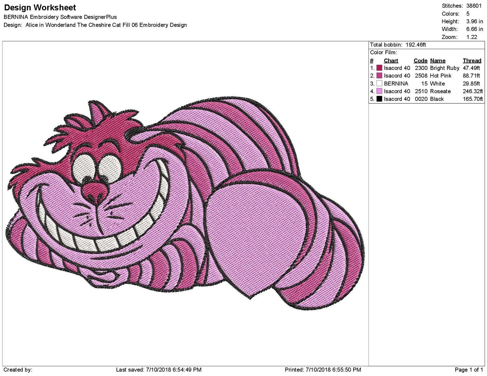 Alice in Wonderland the Cheshire Cat Fill 06 Embroidery Design - Etsy