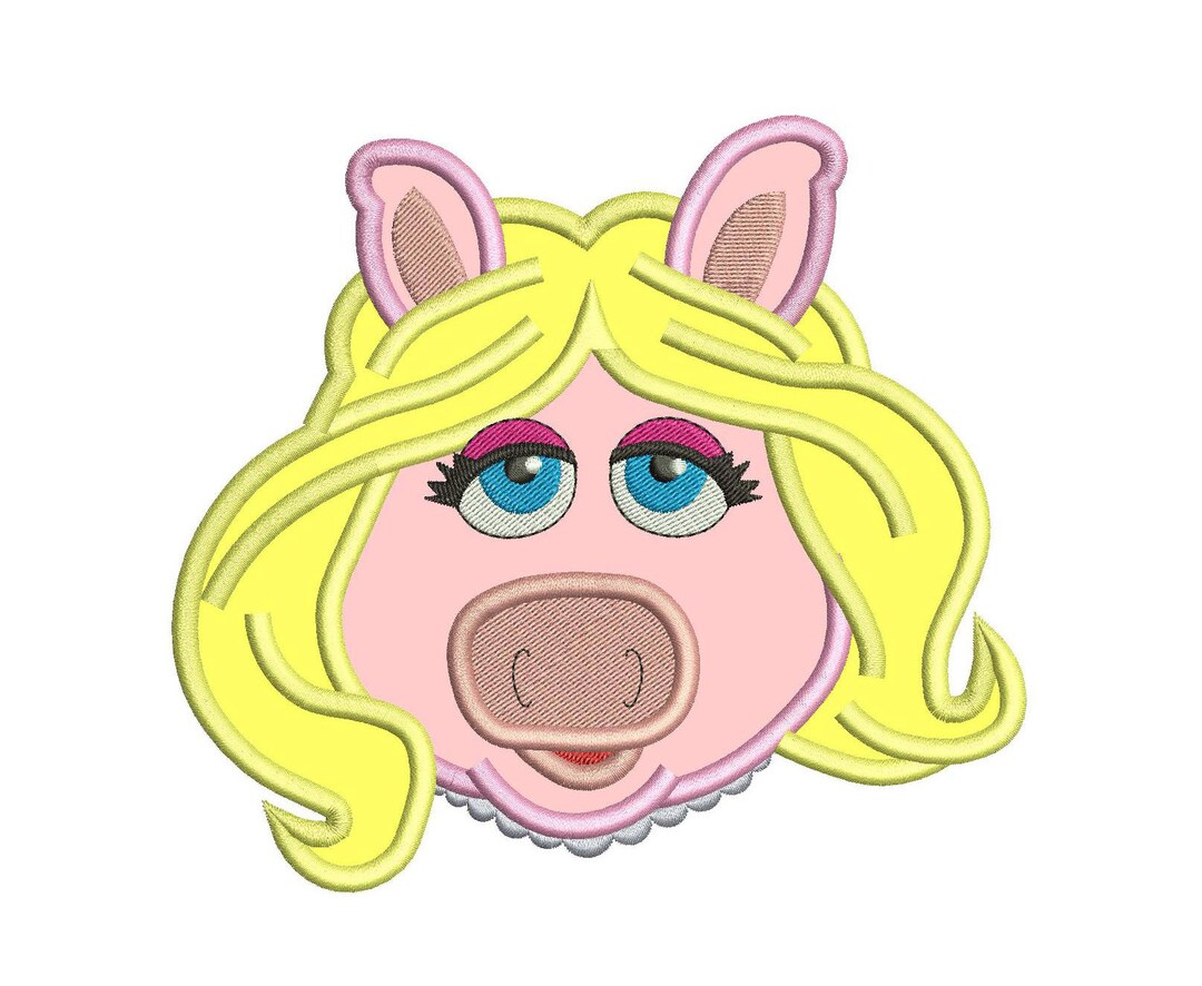 Miss Piggy Applique Design 3 Sizes - Instant Download - Etsy