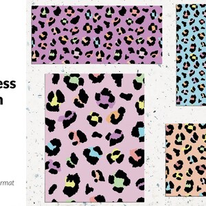 Digital Paper With Leopard Skin, Endless Colorful Backgrounds, Abstract ...