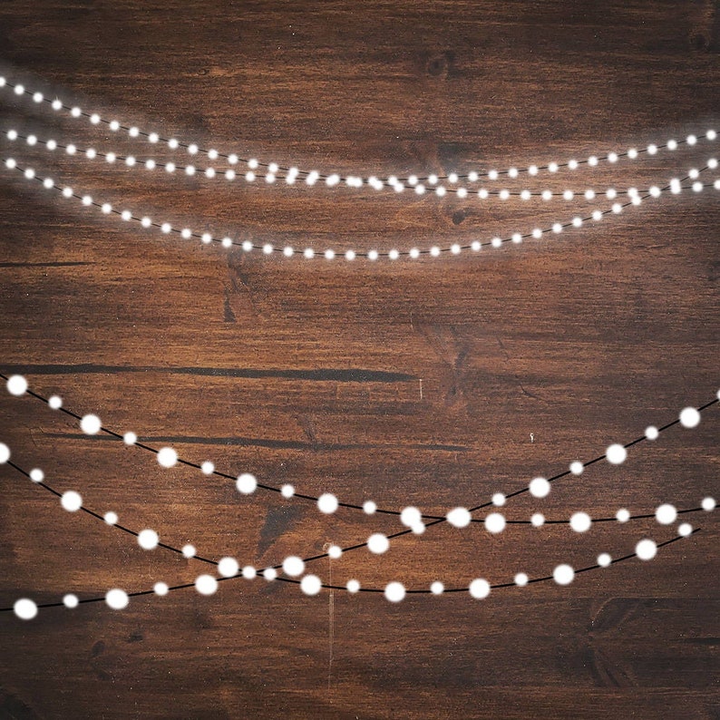 White String Lights Clip Art Fairy Lights Overlays Party - Etsy