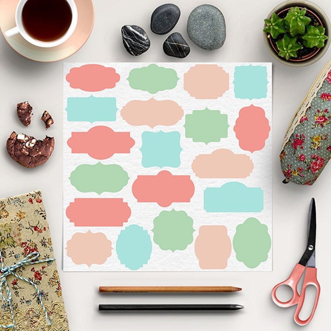 Digital Borders Clipart Border Clip Art Pastel Frames Colorful - Etsy