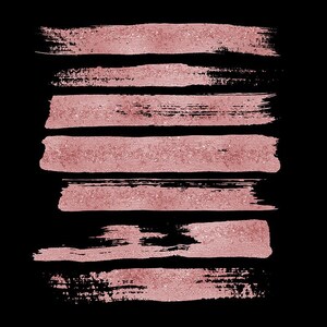 Rose Gold Brush Strokes Diy Clip Art Hand Painted Overlays Brush ...
