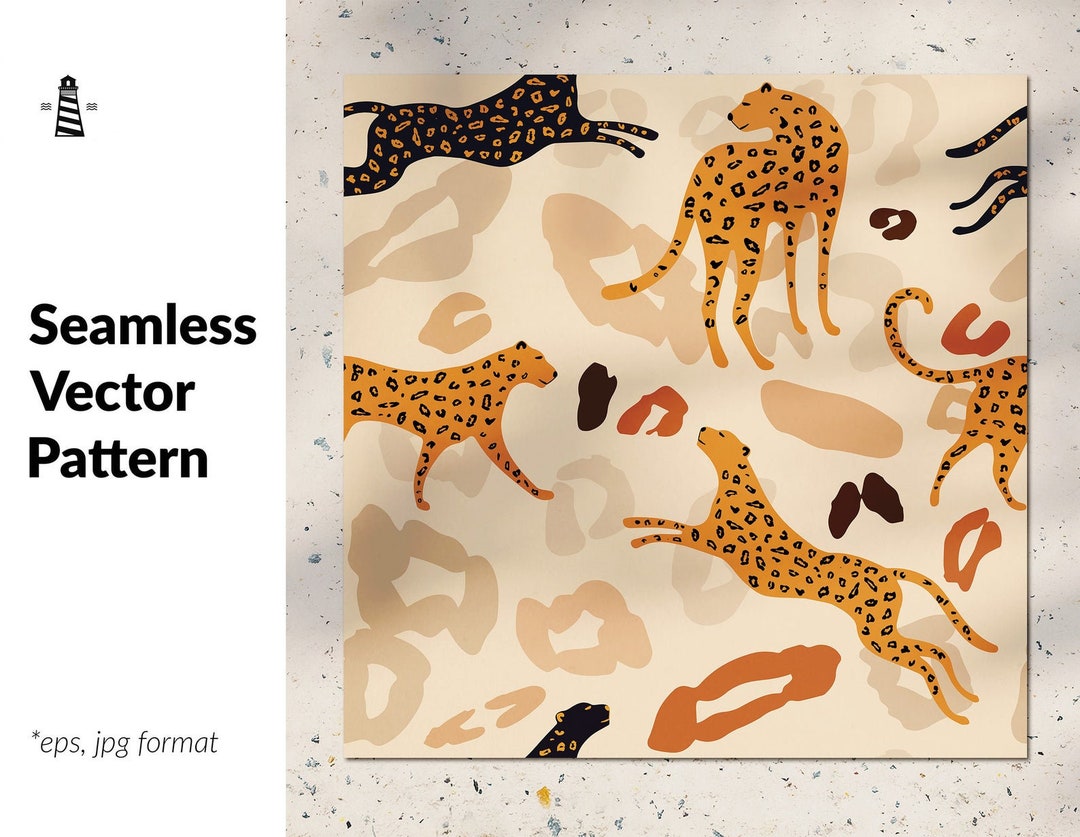 Modern Leopard Pattern, Trendy Jungle Background in Modern Style ...