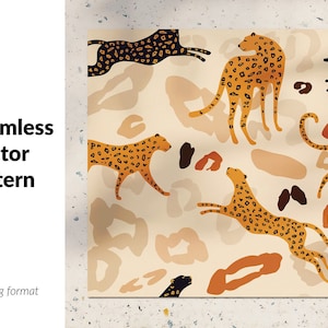 Modern Leopard Pattern, Trendy Jungle Background in Modern Style ...