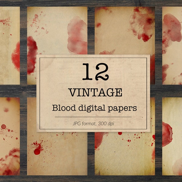 Horror Digital Paper - Etsy