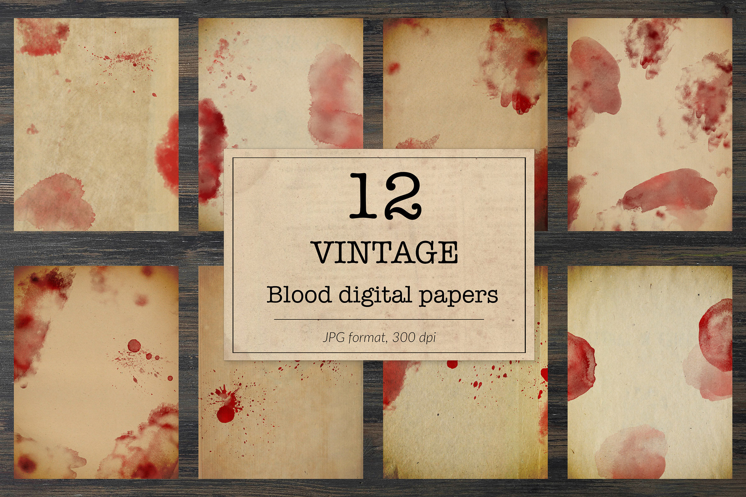 Horror Digital Paper Junk Journal Papers Bloody Collage - Etsy