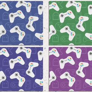 Video Game Controller Digital Paper, Tumbler Designs, Joystick Vector ...