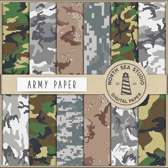 Army Force Camouflage Digital Paper Us Army Paper Military - Etsy