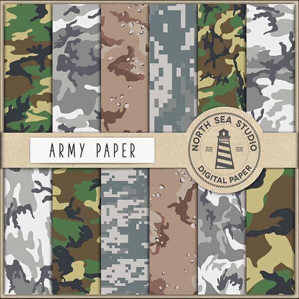 Army Digital Paper - Etsy