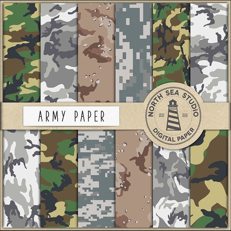 Army Force Camouflage Digital Paper Us Army Paper Military - Etsy