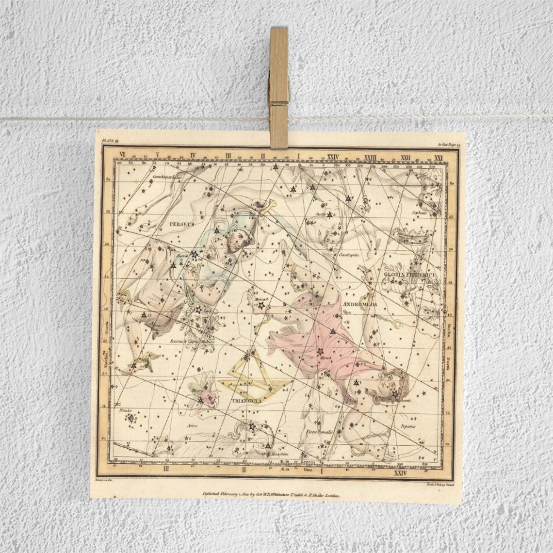 Vintage Star Maps Digital Paper Astronomy Papers Old Star - Etsy