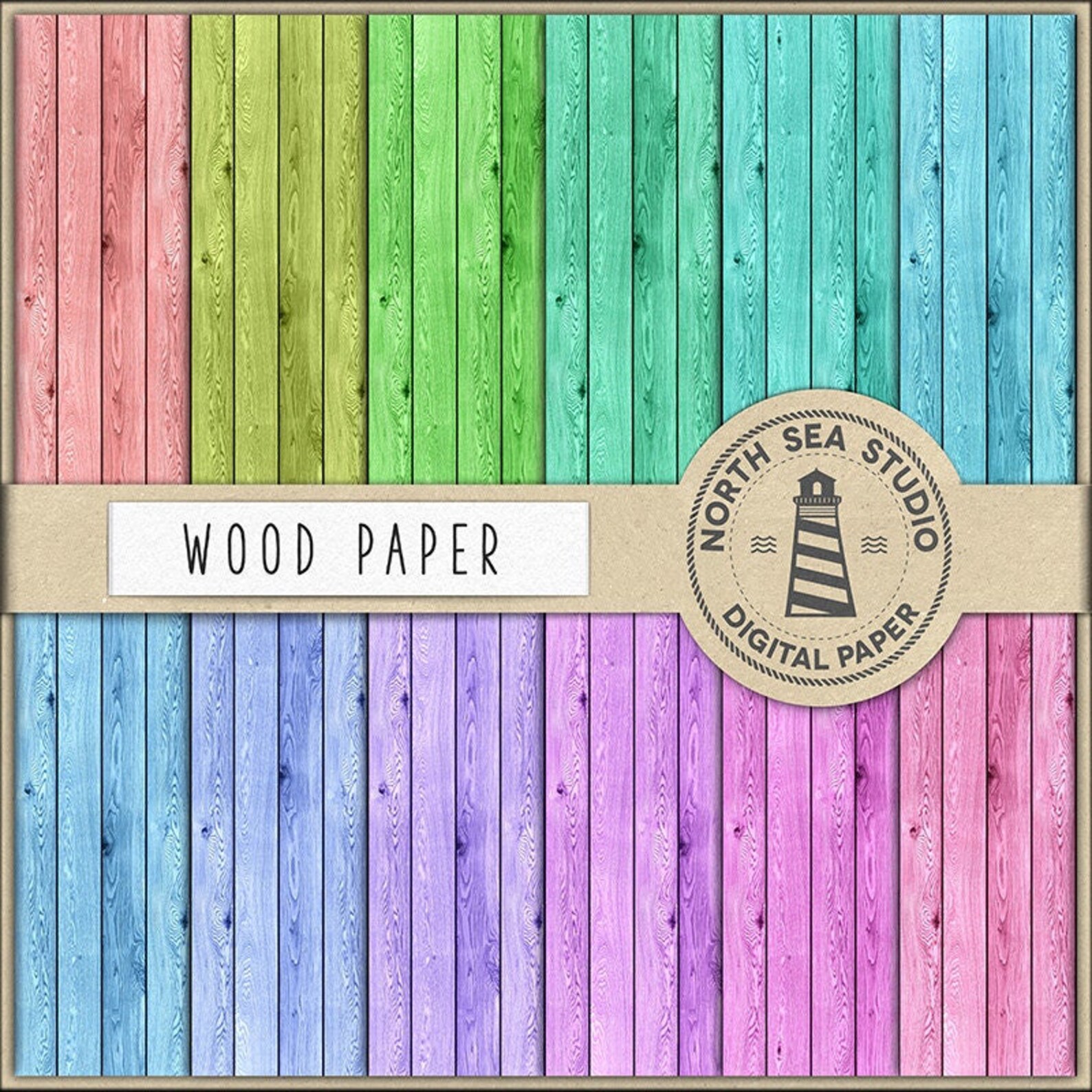 Wood Digital Paper, Colorful Wood Paper, Wood Backgrounds, Wooden ...