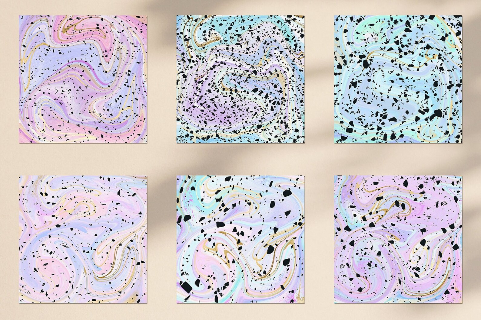 Terrazzo Texture Pack Terrazzo Digital Papers Modern Stone | Etsy