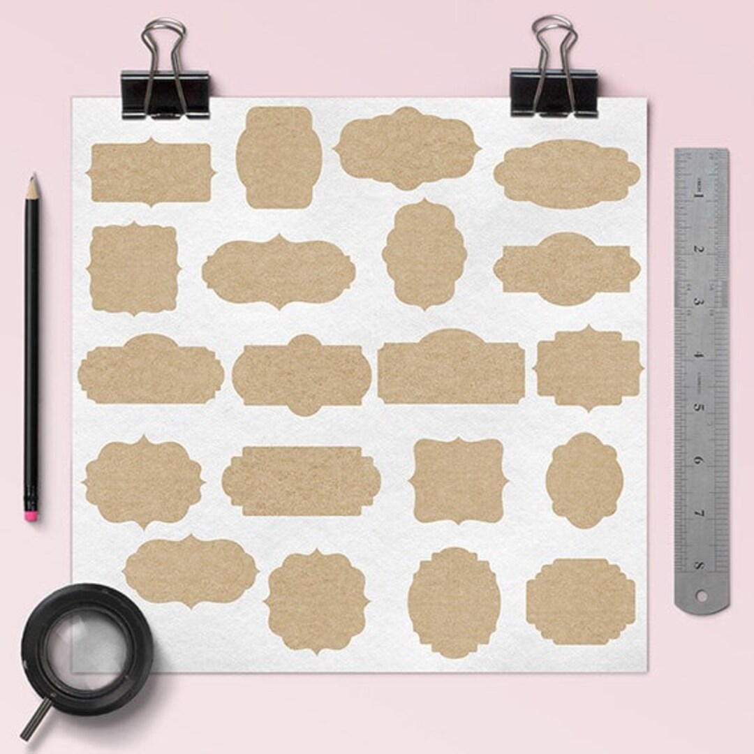 Kraft Paper Frame Clipart Digital Clip Art Kraft Borders - Etsy