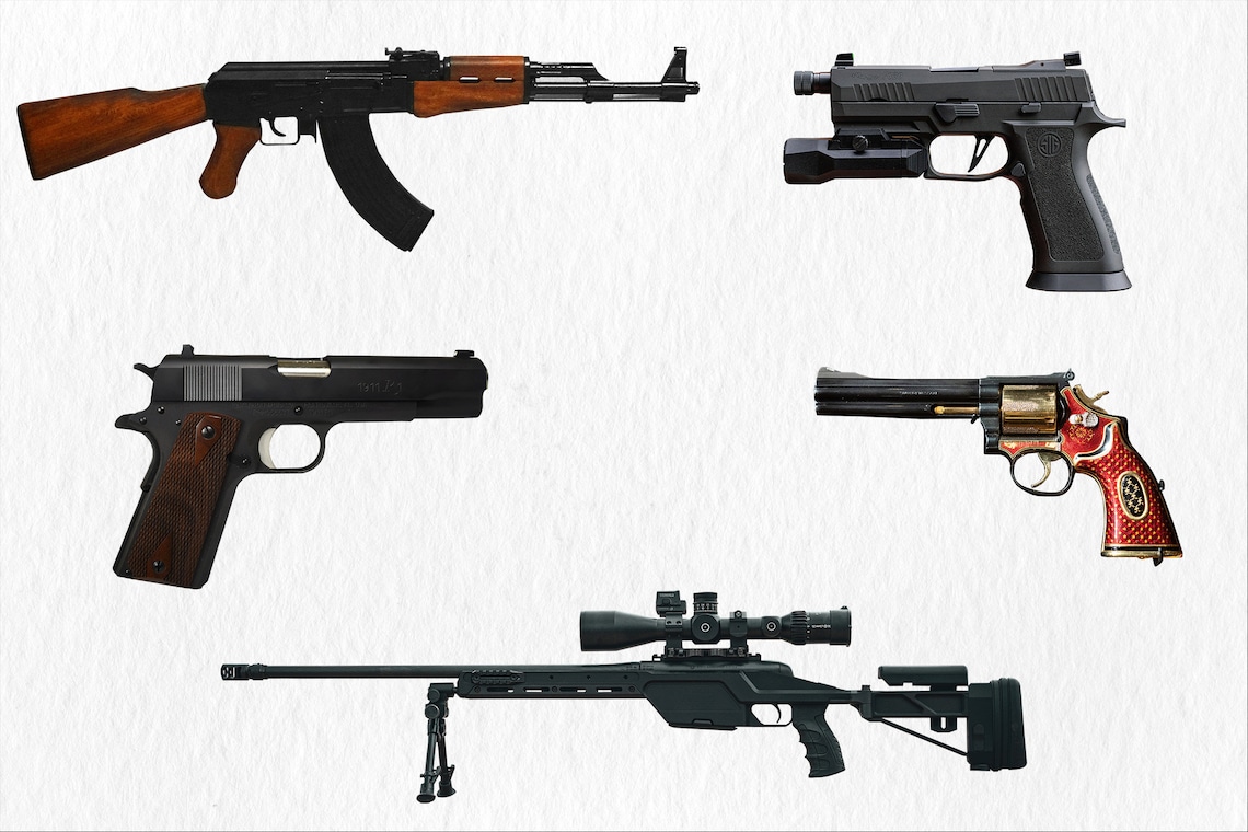 Gun Weapons Overlays Military Clipart Guns Design Photoshop - Etsy