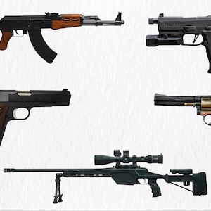 Gun Weapons Overlays, Military Clipart, Guns Design, Photoshop Overlays ...