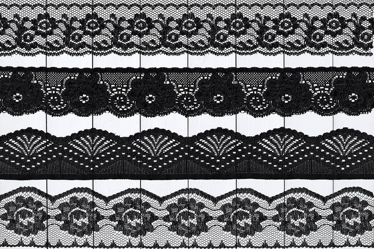 Black Lace Borders Clipart Floral Lace Borders Black Borders - Etsy