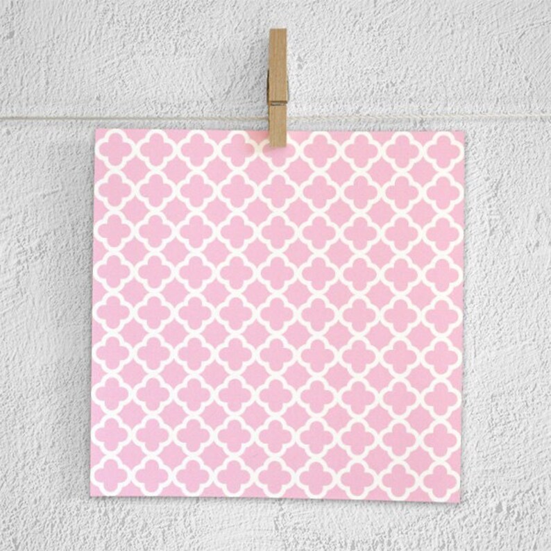 Mint and Pink Digital Paper Pack | Scrapbook Paper | Printable ...