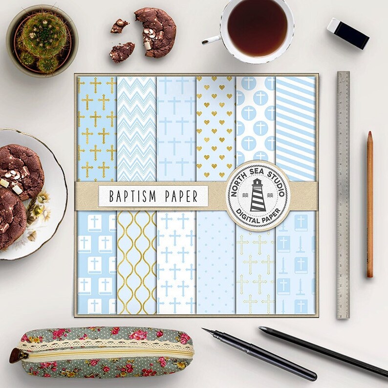 Child of God, Baptism Digital Paper, First Communion Paper, Holy Cross ...