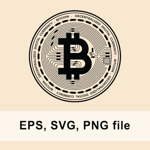 Bitcoin Svg - Etsy