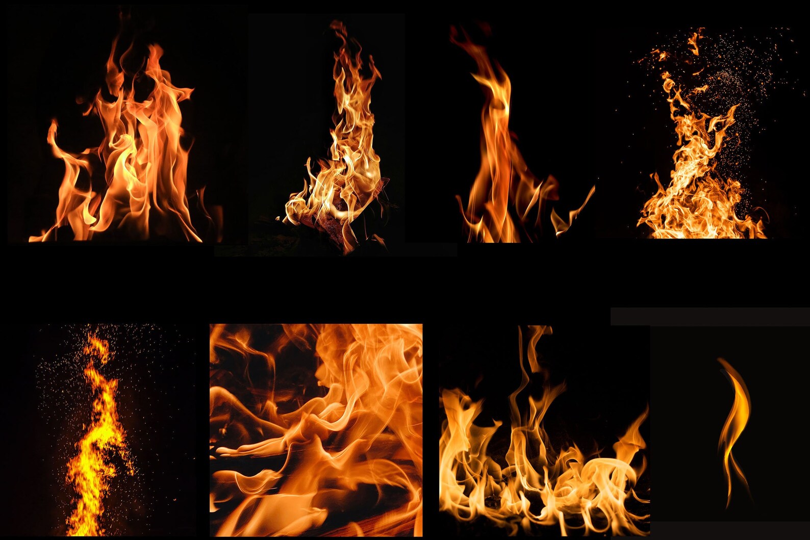 Fire Photography Overlays, Fire Sparks Photo Overlays, Bonfire Photos ...