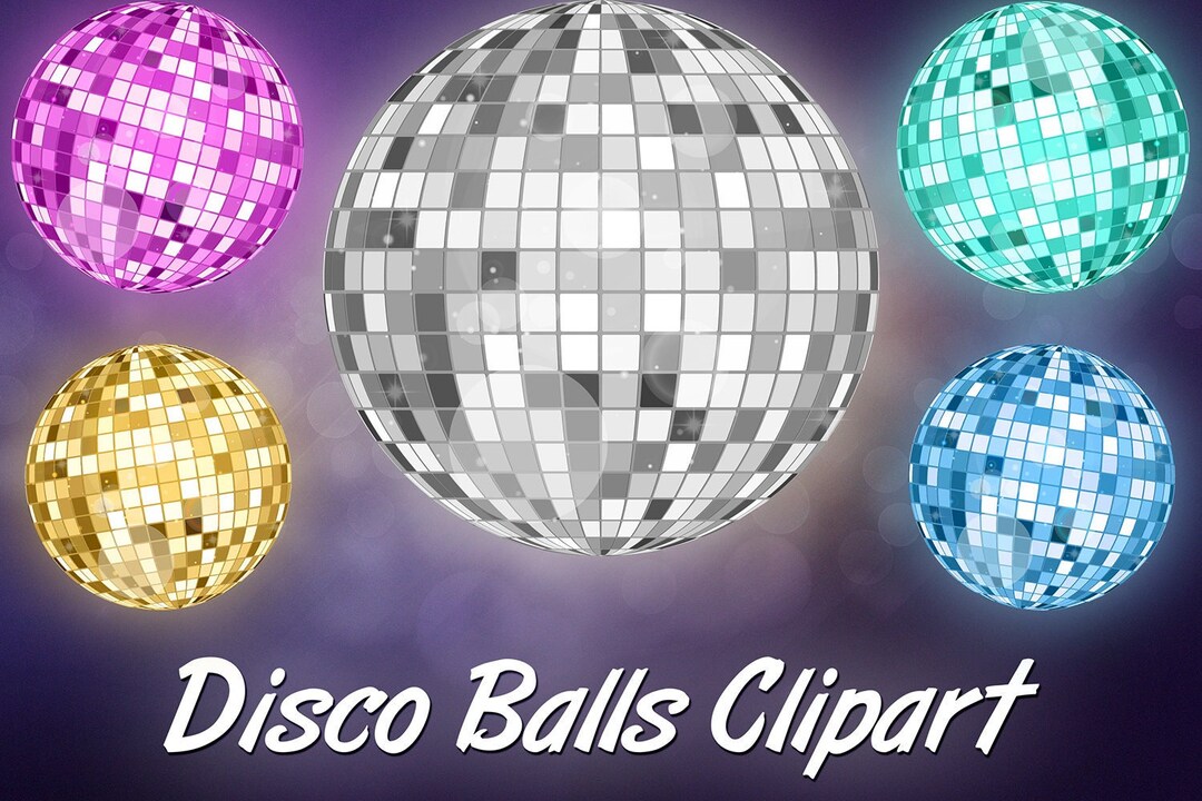 Disco Balls Clipart, Disco Lights, Disco Clipart, Sparkle Disco Balls ...