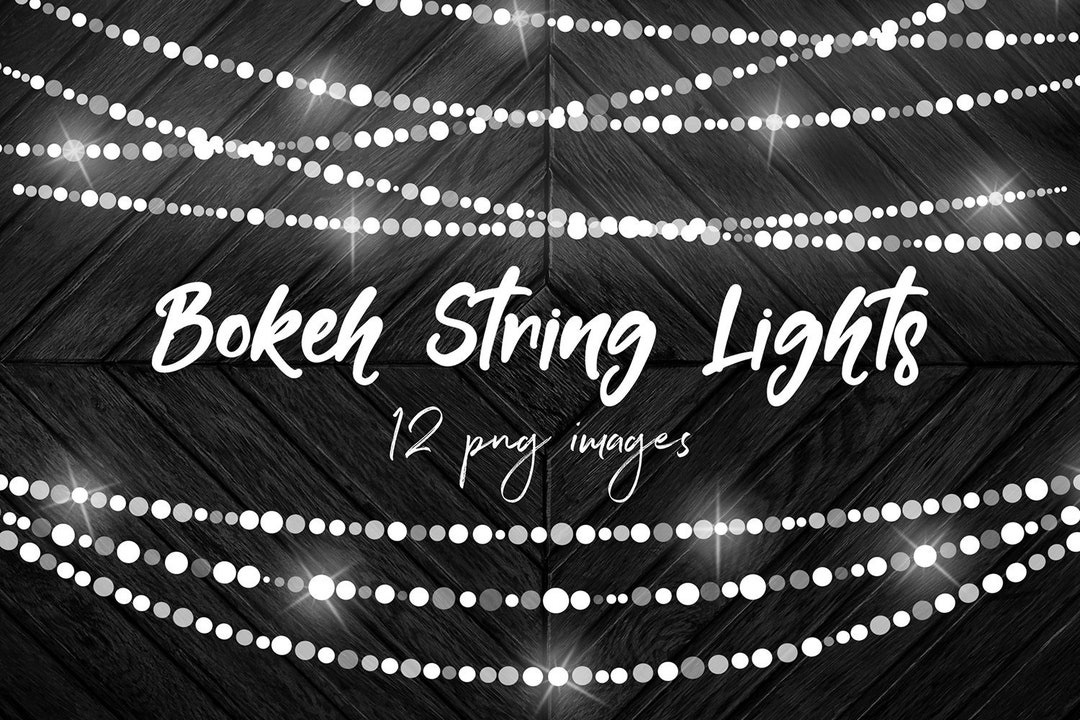 Bokeh String Lights Clipart, Bunting Fairy Lights, Sparkle String ...