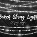 Bokeh String Lights Clipart, Bunting Fairy Lights, Sparkle String ...
