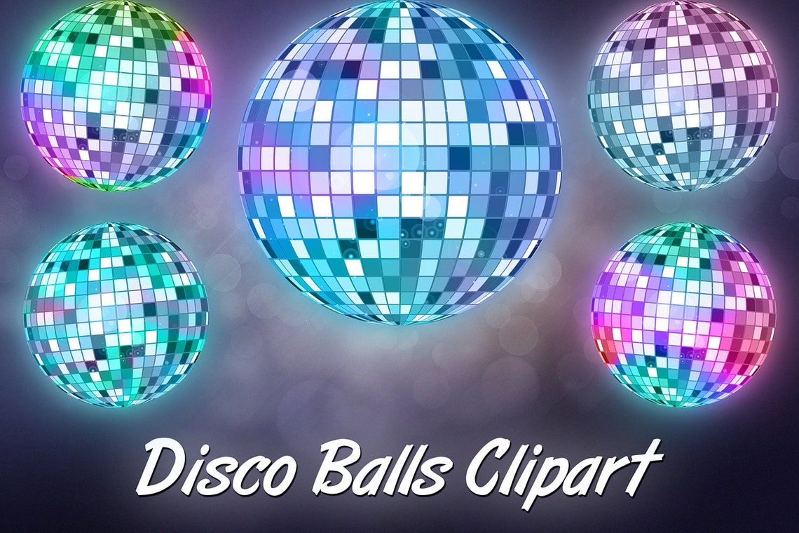Disco Lights Clipart Disco Balls Images Unicorn Party - Etsy