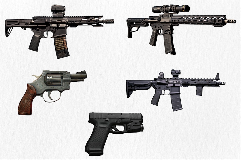 Gun Weapons Overlays Military Clipart Guns Design Photoshop - Etsy