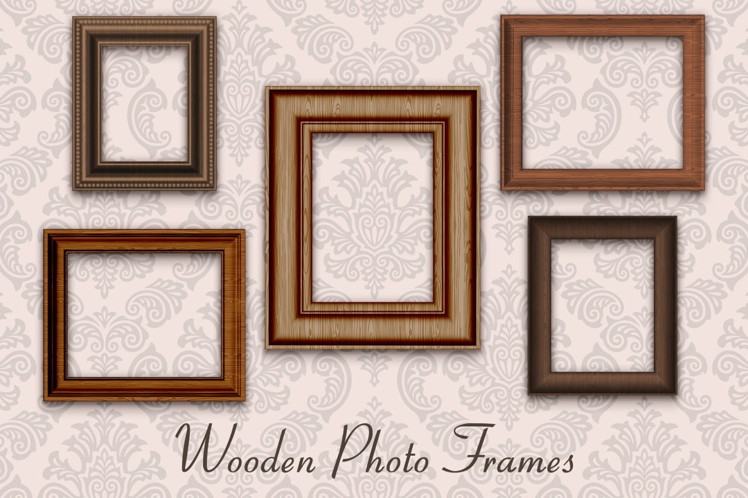 Wooden Photo Frames, Wood Frame Clipart, Wooden Picture Frames ...
