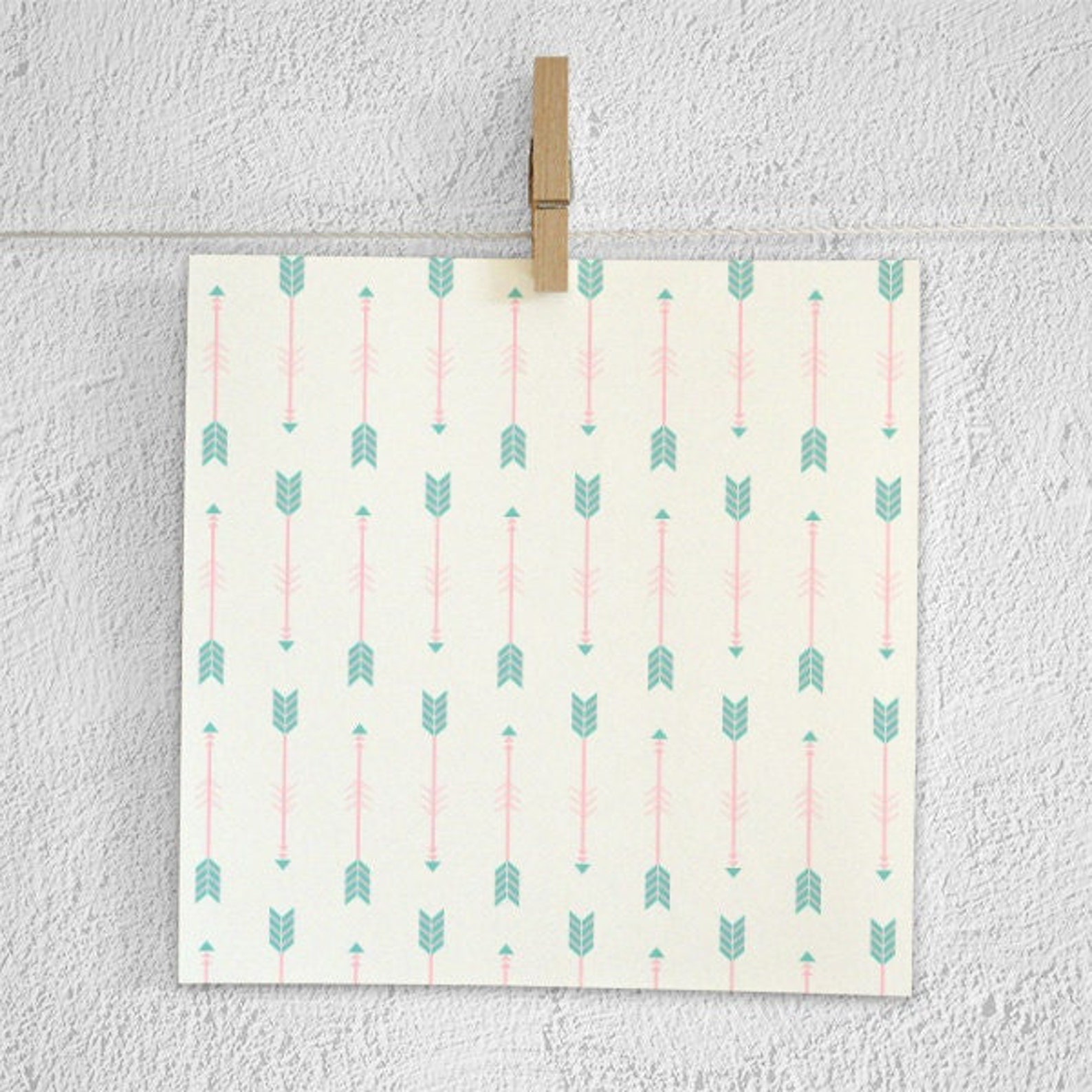 Arrows Digital Paper Pink and Mint Arrow Paper Tribal Background Arrow ...