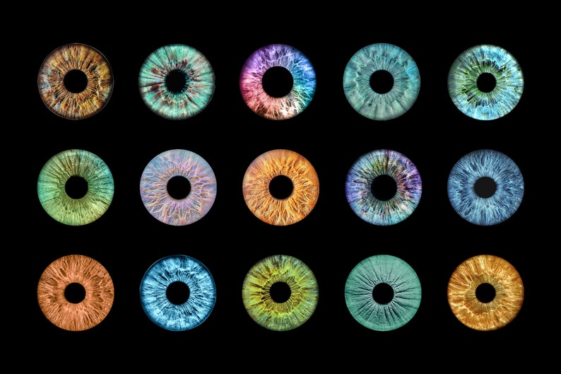 Eye Iris Clipart, Doll Eyes Digital Collage Sheets, Photo Overlays ...