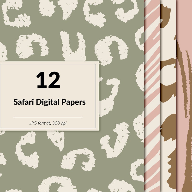Safari Digital Paper - Etsy
