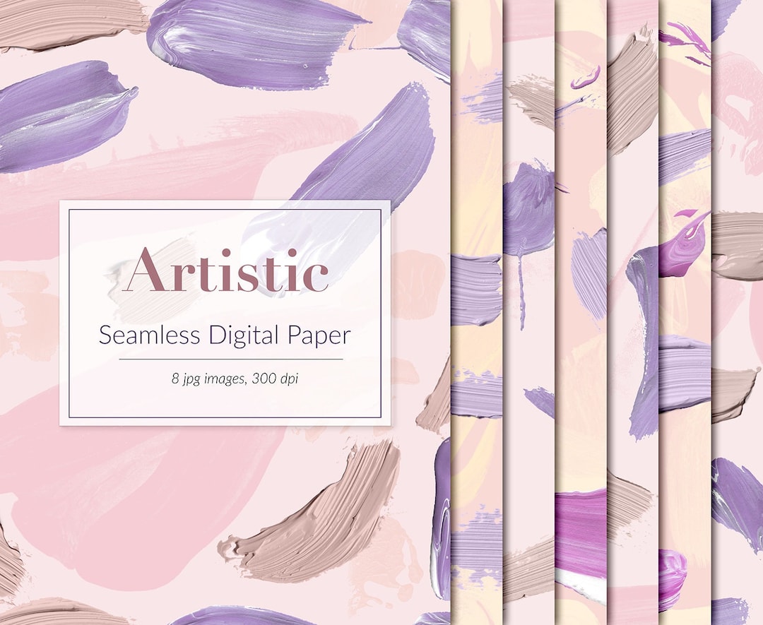 Artistic Digital Paper, Seamless Patterns, Paint Splashes, Brush ...